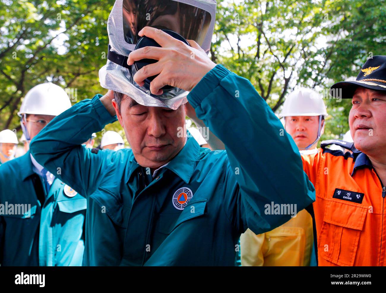 Civil defence drill, May 16, 2023 : South Korean Prime Minister Han ...