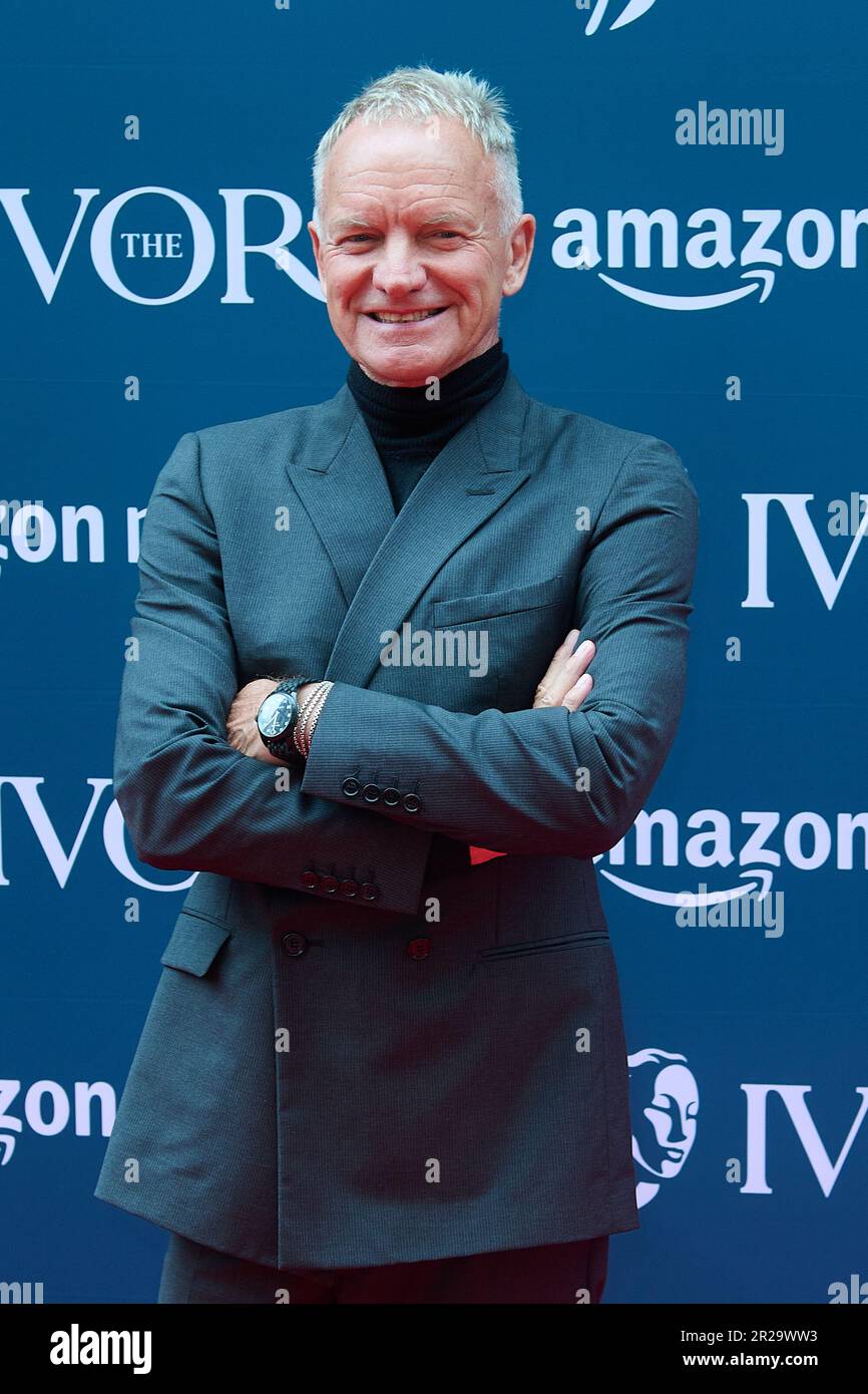 London, UK . 18 May, 2023 . Sting pictured at the Ivor Novello Awards ...