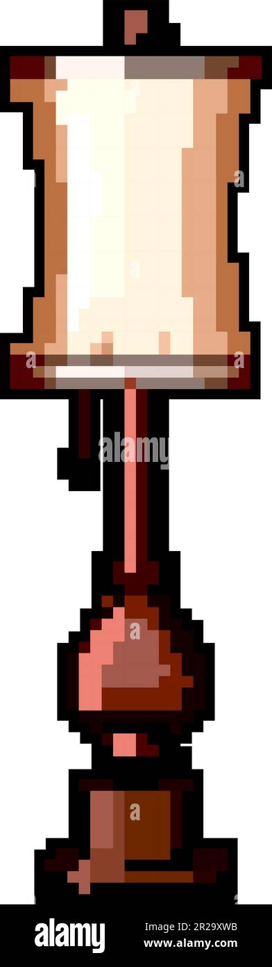 electric vintage table lamp game pixel art vector illustration Stock ...