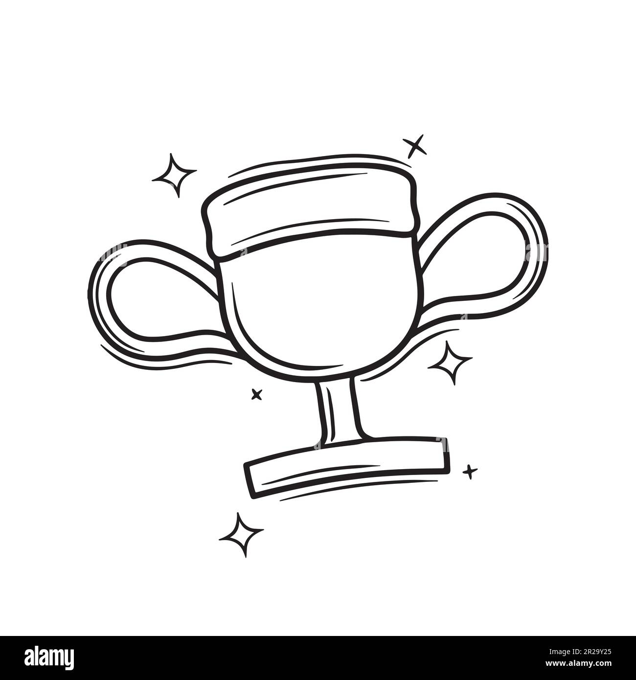 Hand Drawn Trophy. Doodle Vector Sketch Illustration Stock Vector Image ...