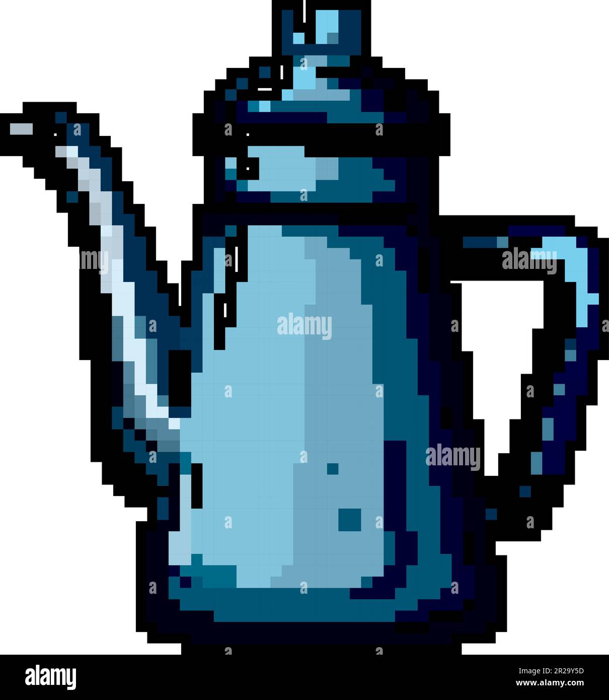 ceramic vintage teapot game pixel art vector illustration Stock Vector ...