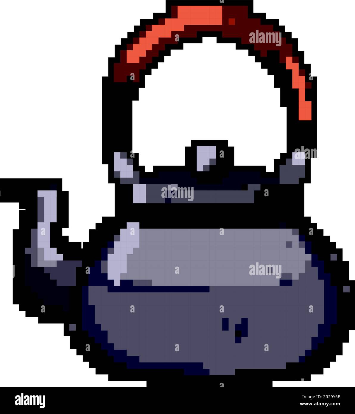 cup vintage teapot game pixel art vector illustration Stock Vector ...