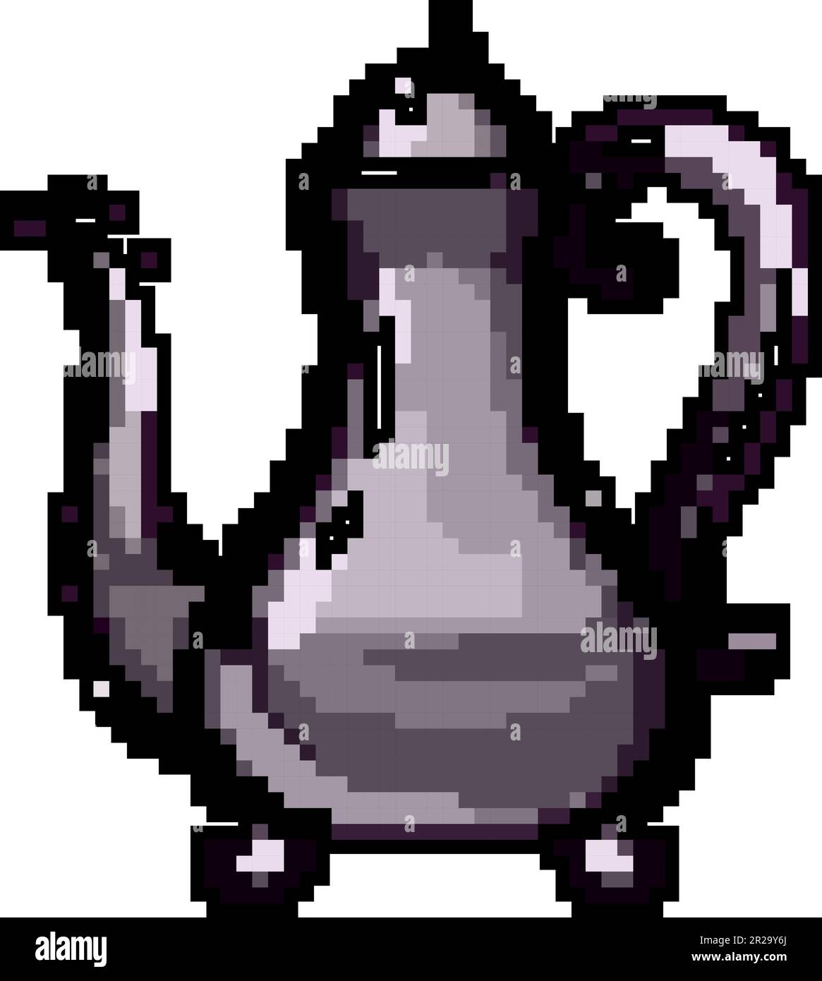 kettle vintage teapot game pixel art vector illustration Stock Vector ...