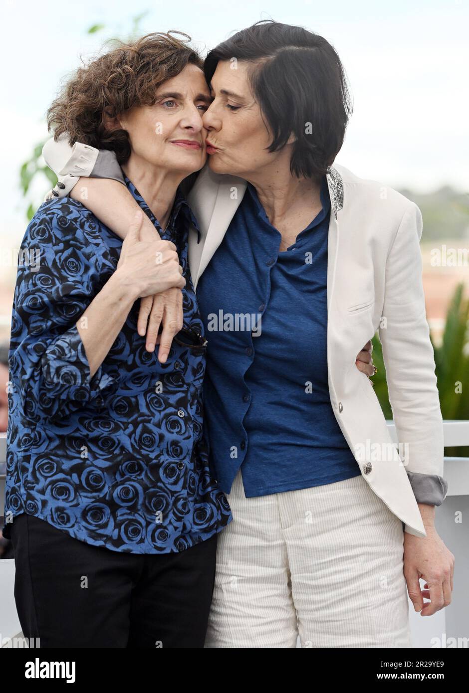 Cannes, France. 18th May, 2023. French producer Elizabeth Perez and ...