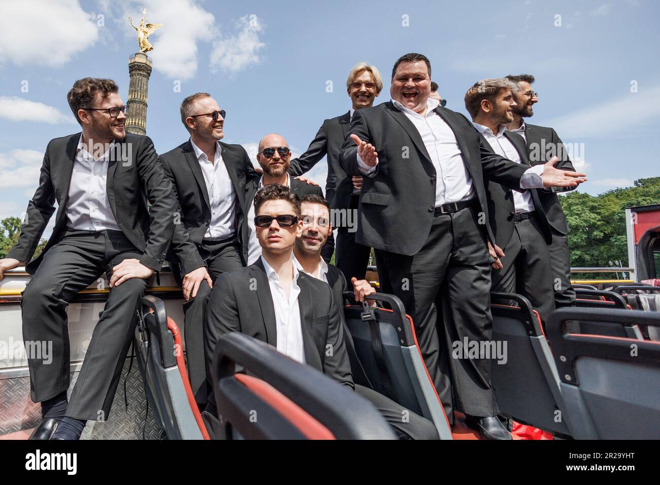 Berlin, Germany. 18th May, 2023. The "12 Tenors" are standing on the ...