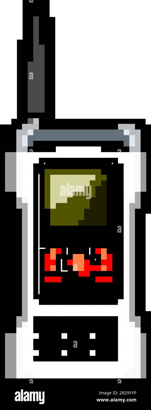 portable walkie talkie game pixel art vector illustration Stock Vector ...