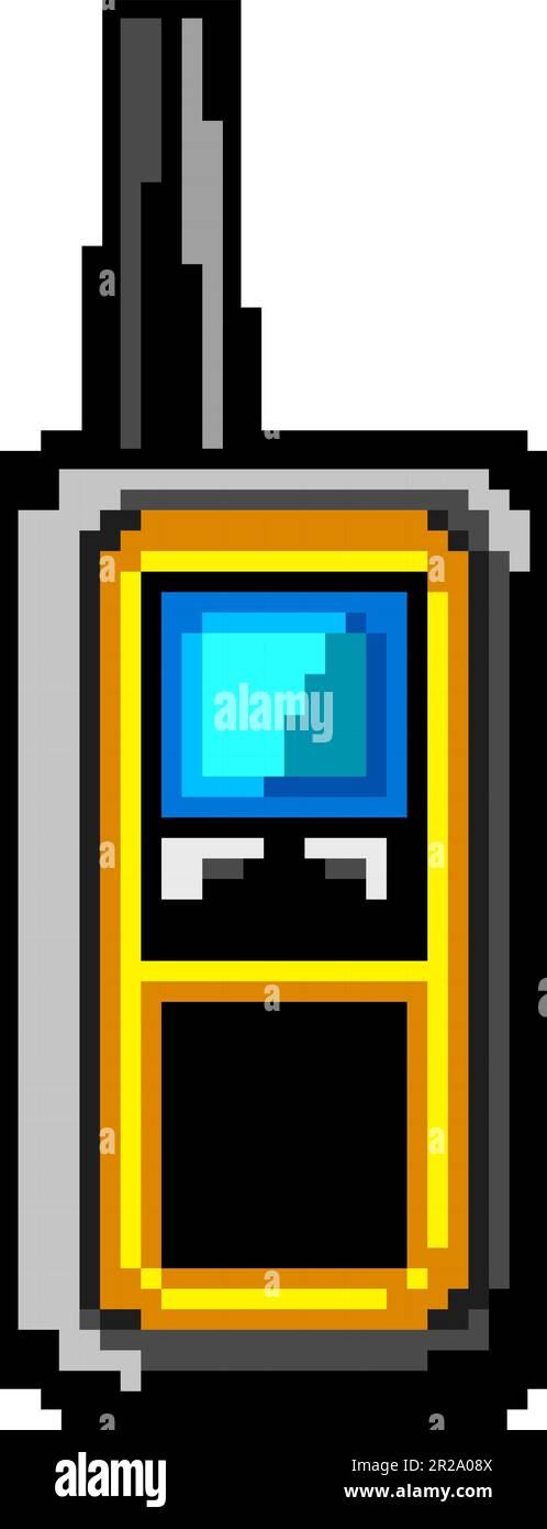 radio walkie talkie game pixel art vector illustration Stock Vector ...