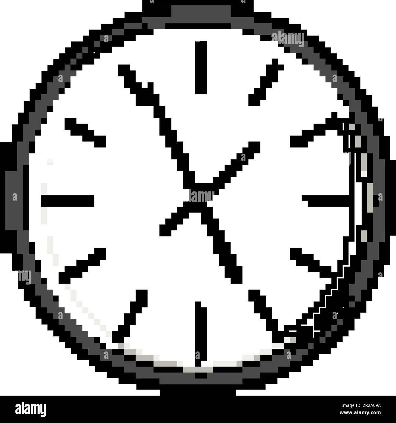 time wall clock game pixel art vector illustration Stock Vector Image ...