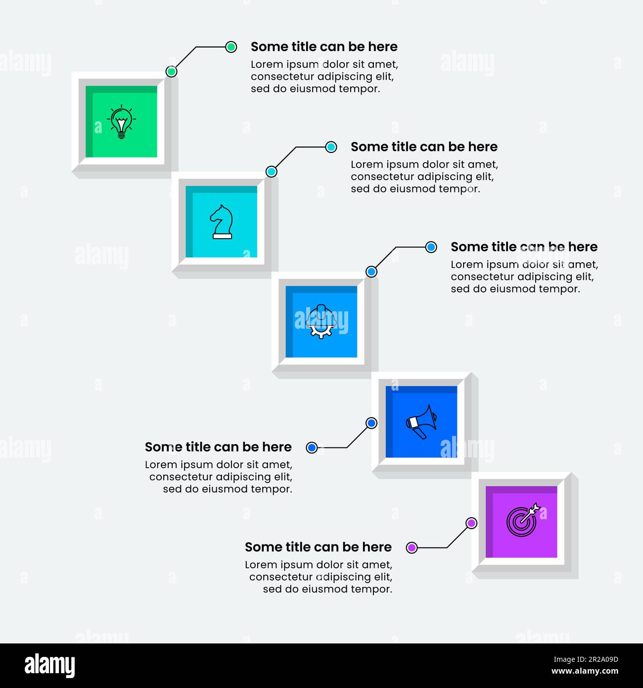 Infographic template with icons and 5 options or steps. Frames. Can be ...