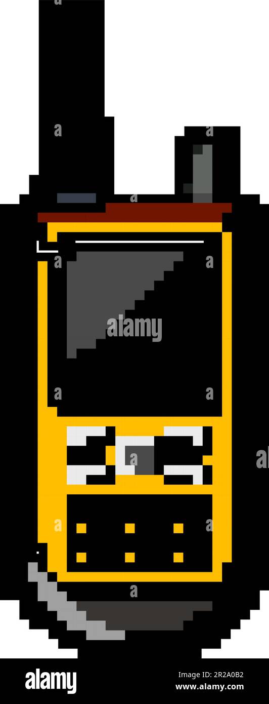 communication walkie talkie game pixel art vector illustration Stock ...