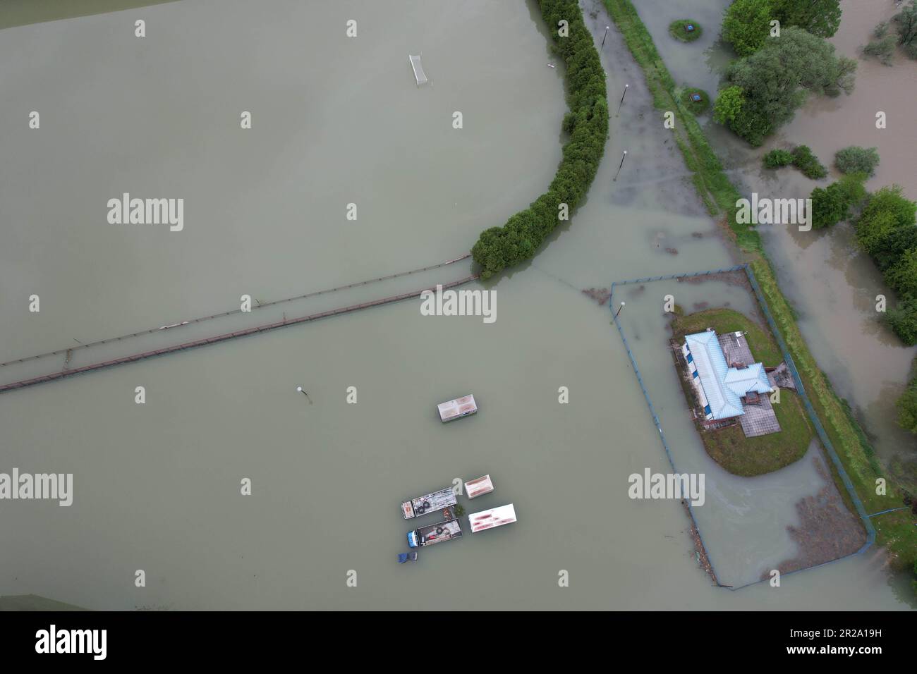 Novi Grad, Bosnia And Herzegovina. 18th May, 2023. Aerial view of the ...