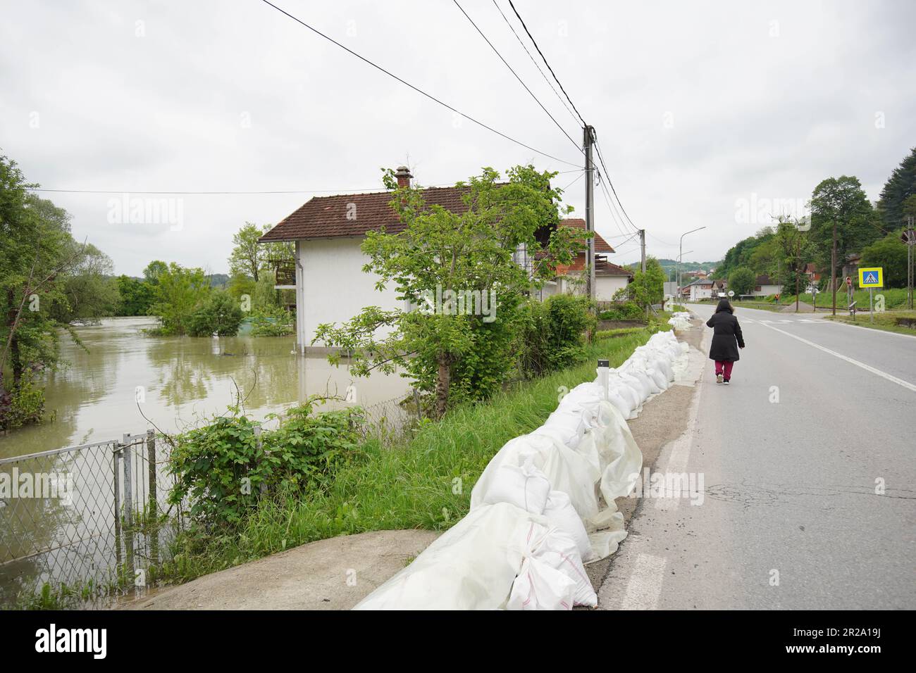Novi Grad, Bosnia And Herzegovina. 18th May, 2023. Flooded municipality ...
