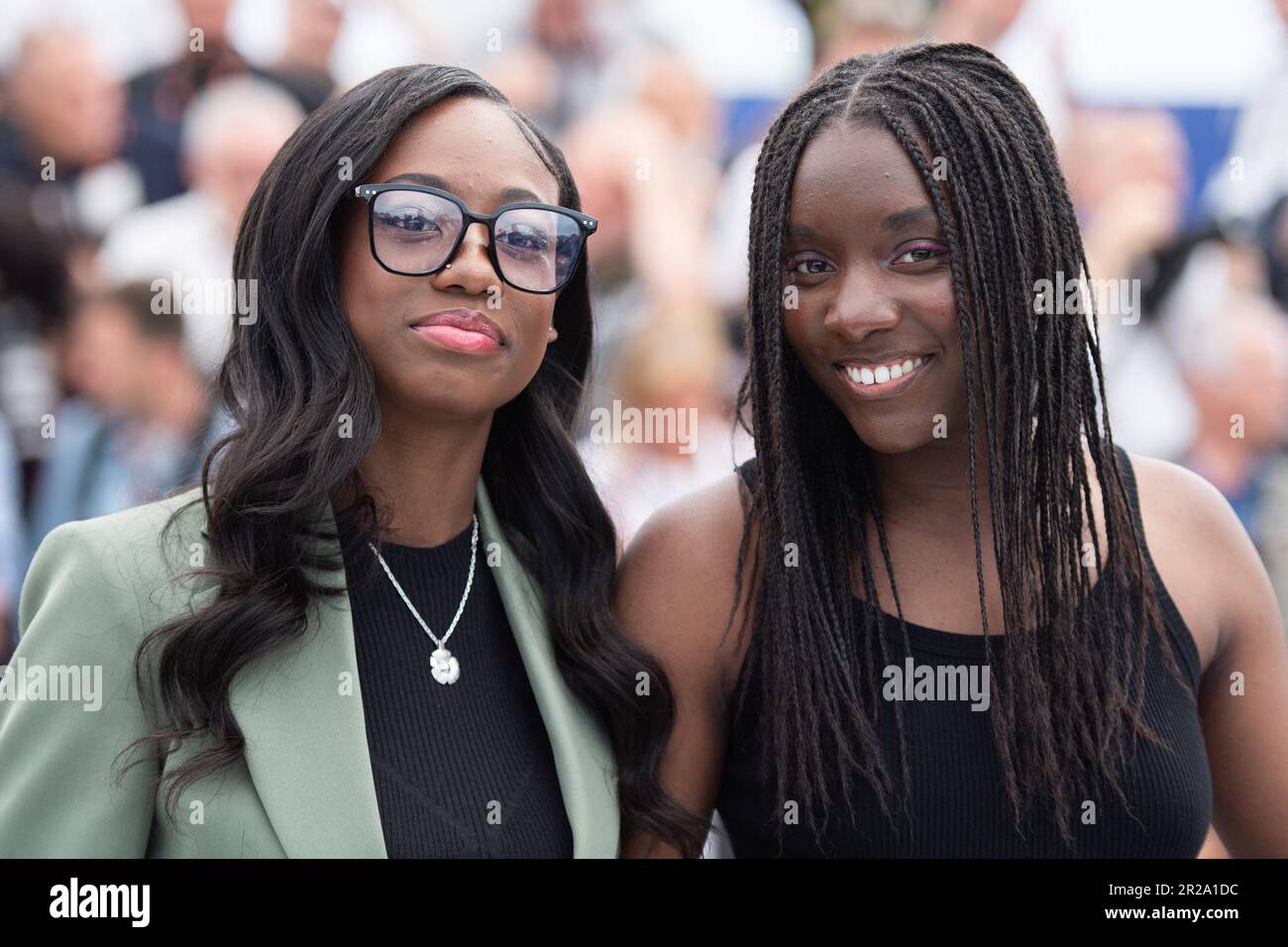 Cannes, France. 18th May, 2023. Esther Gohourou and Suzy Bemba ...