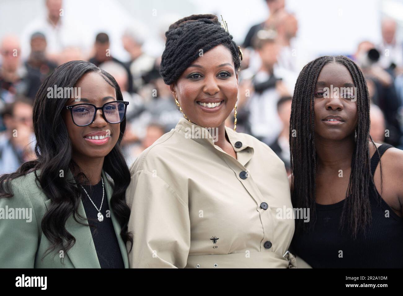 Cannes, France. 18th May, 2023. Esther Gohourou, Aissatou Diallo and ...