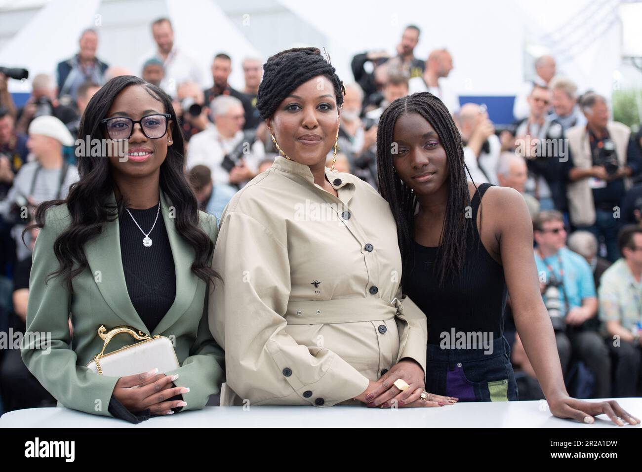 Cannes, France. 18th May, 2023. Esther Gohourou, Aissatou Diallo and ...