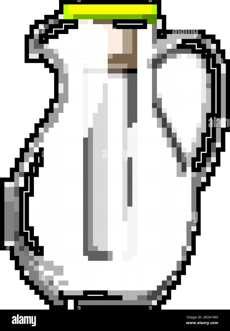 liquid water pitcher game pixel art vector illustration Stock Vector ...