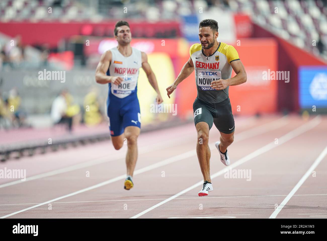 Tim Nowak participating in the decathlon 400m at the 2019 World ...