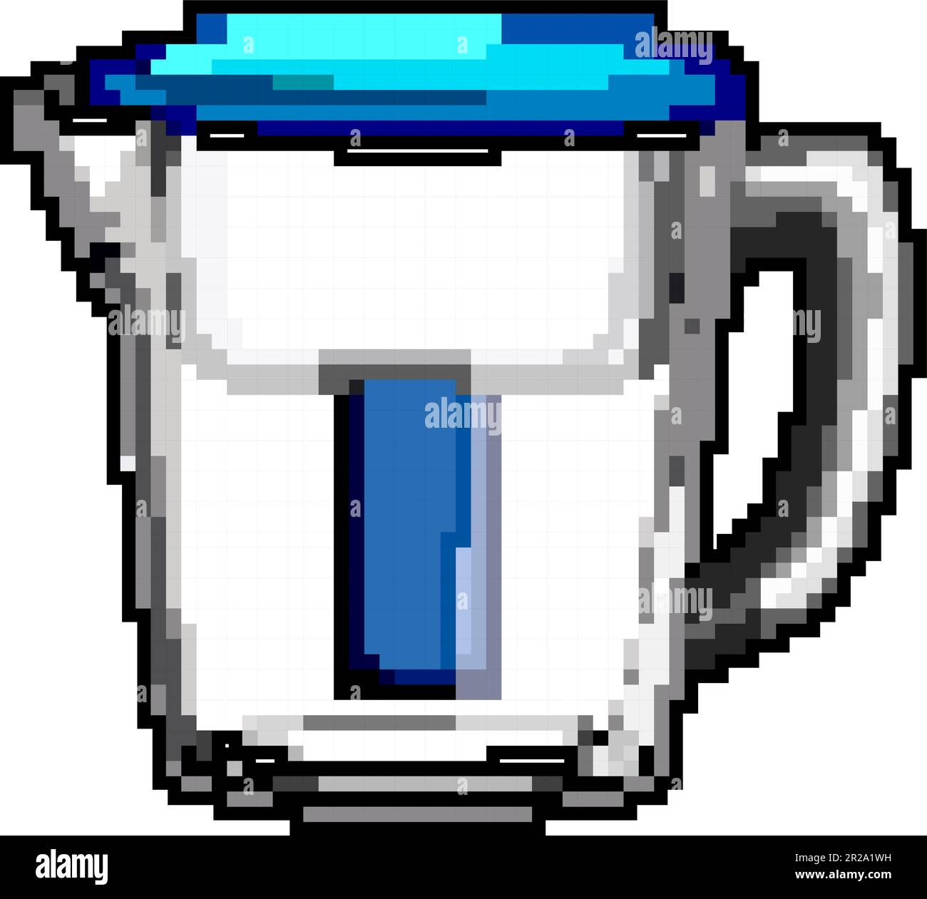 clean water pitcher game pixel art vector illustration Stock Vector ...