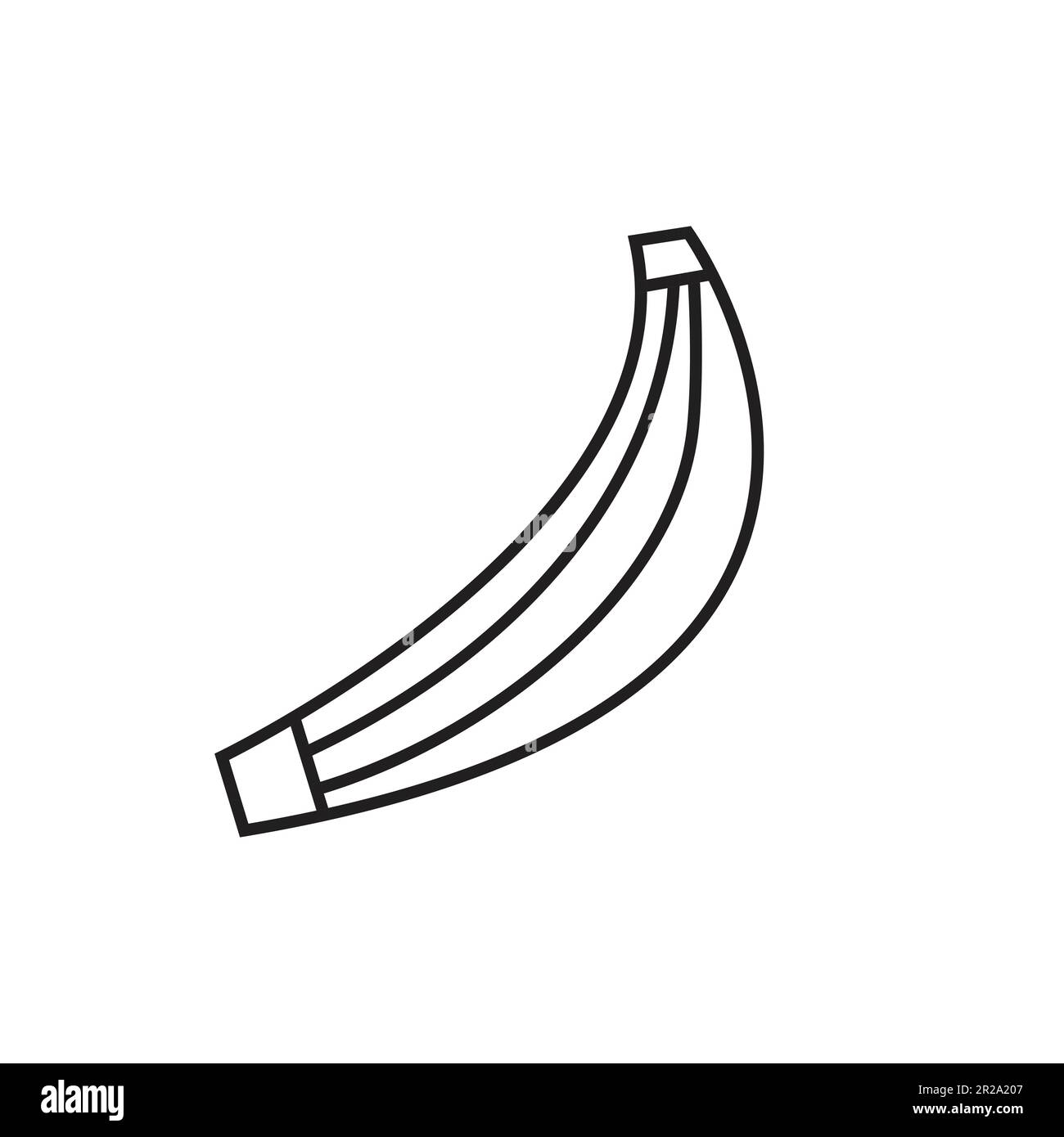 Simple banana sketch illustration in hand drawn line art doodle style ...
