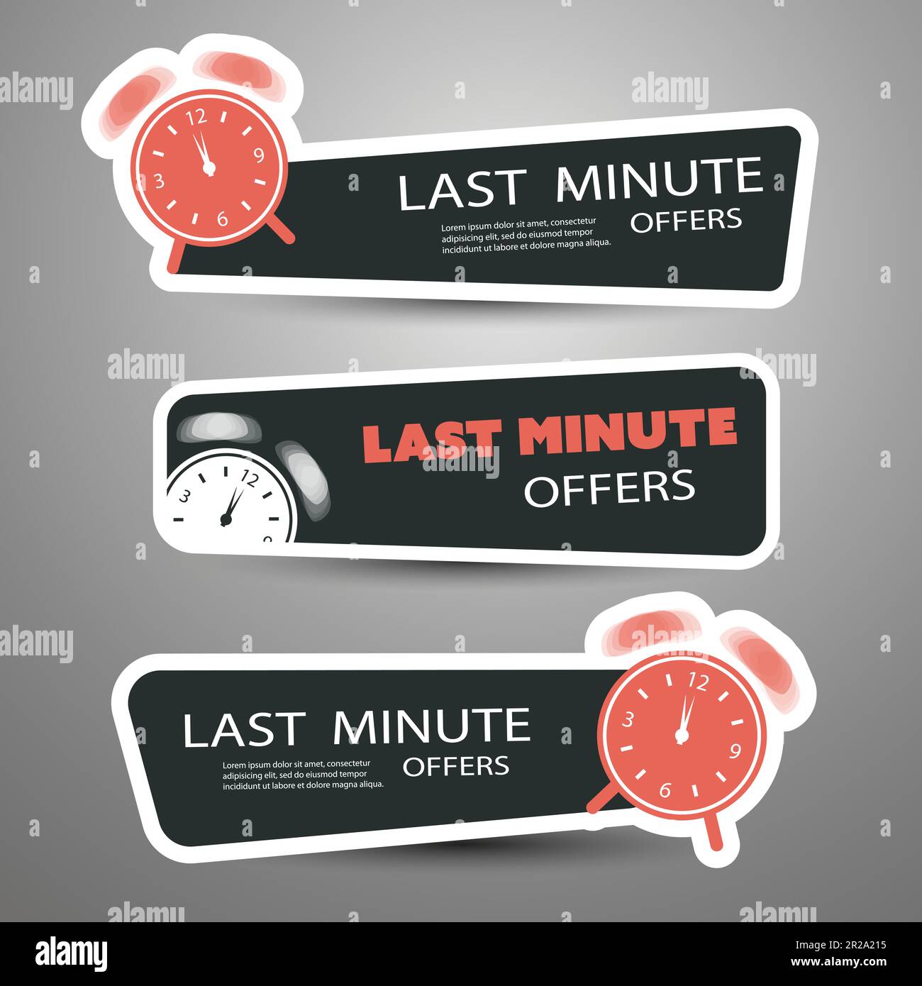 Last Minute Offer Vector Headers or Banners Template for Your ...