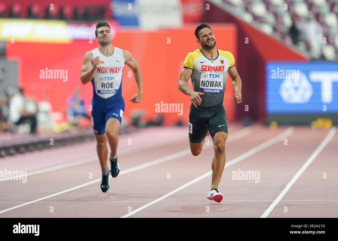 Tim Nowak participating in the decathlon 400m at the 2019 World ...