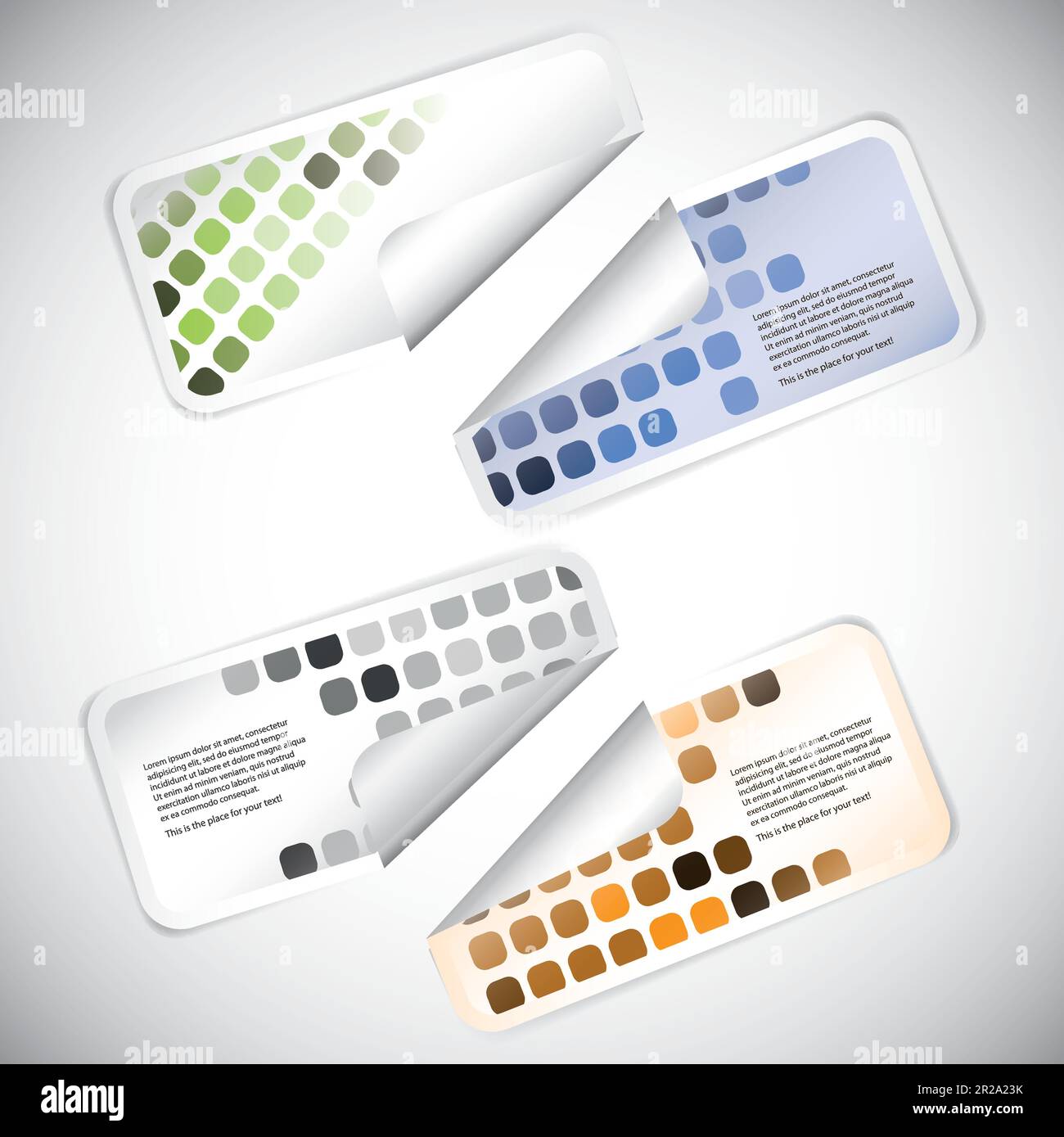 Set of colorful blank rectangle labels Stock Vector Image & Art - Alamy