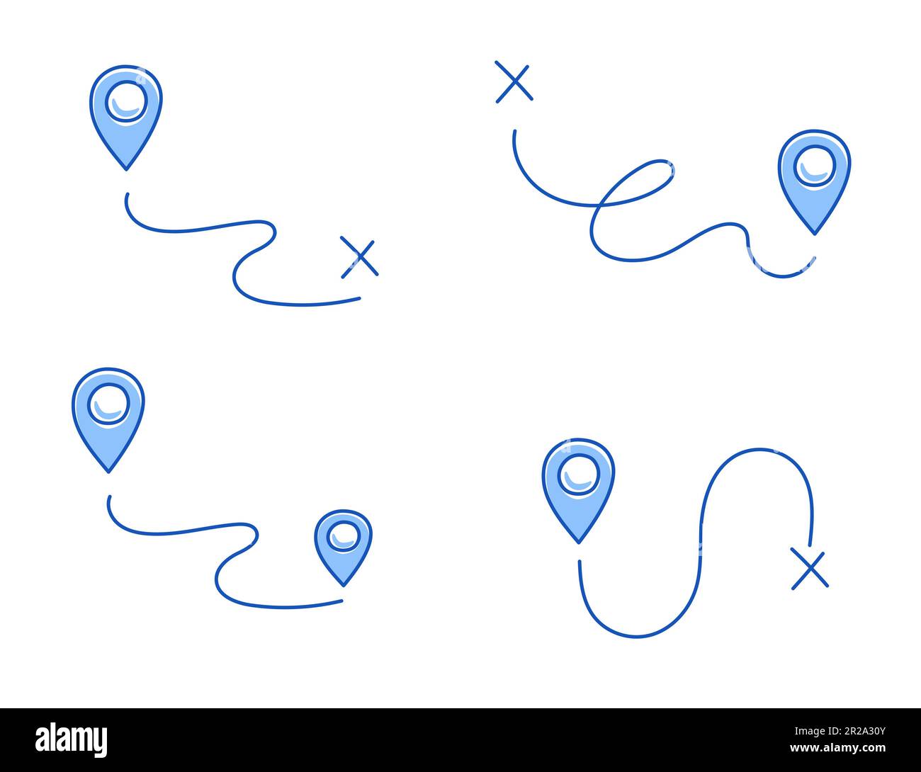 Pin doodle location icon. Hand drawn sketch style place maker, location pin, gps point pictogram ...