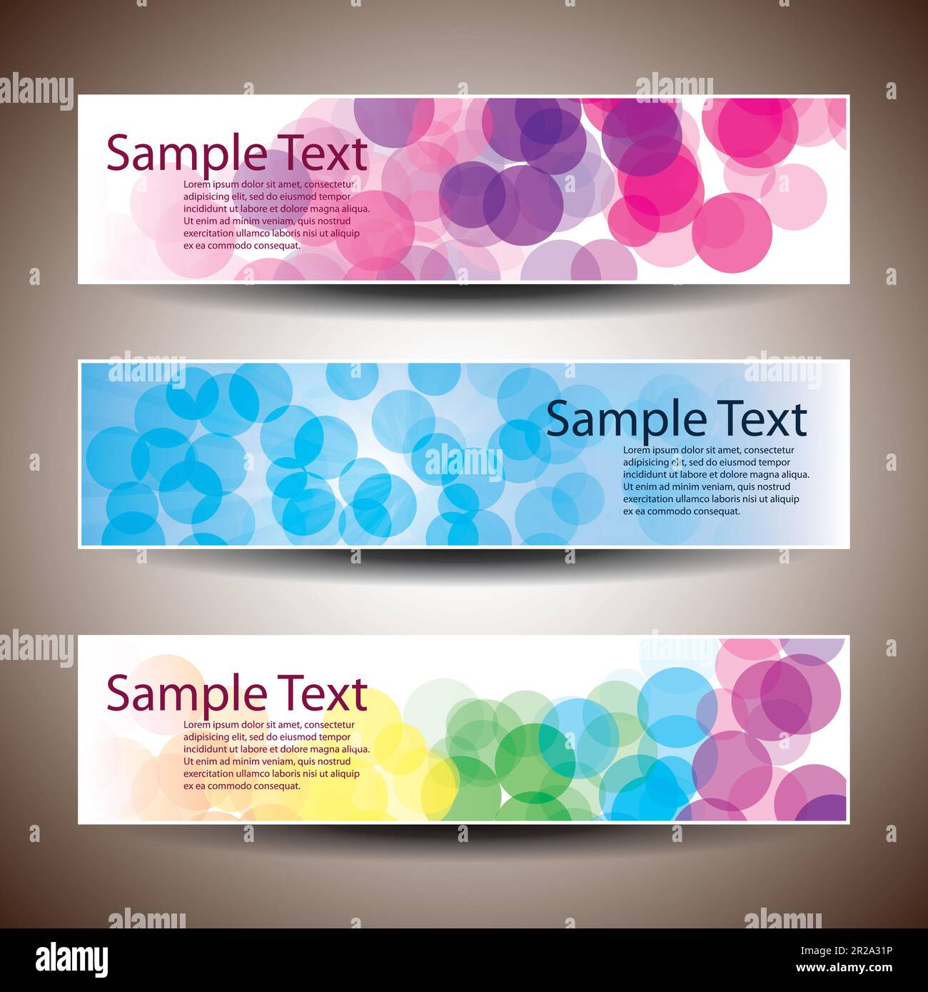 Three abstract header design Stock Vector Image & Art - Alamy