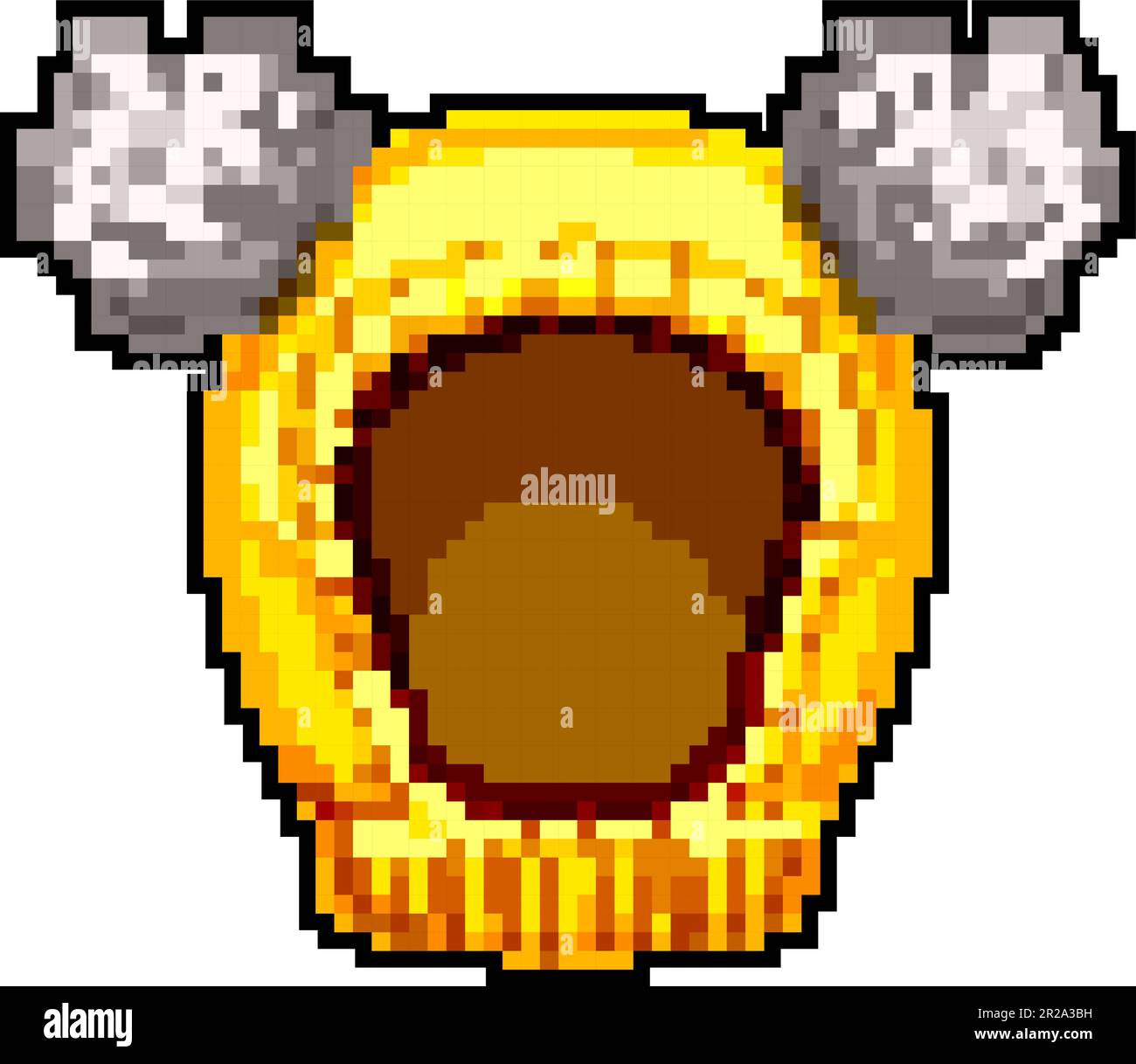 accessory winter hat kid game pixel art vector illustration Stock ...