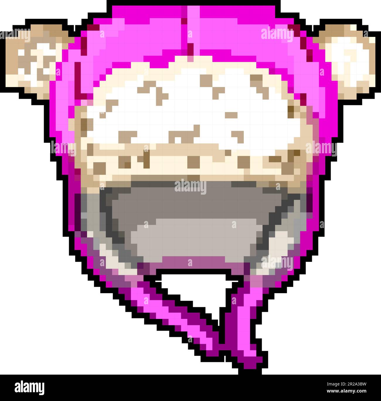 fun winter hat kid game pixel art vector illustration Stock Vector ...