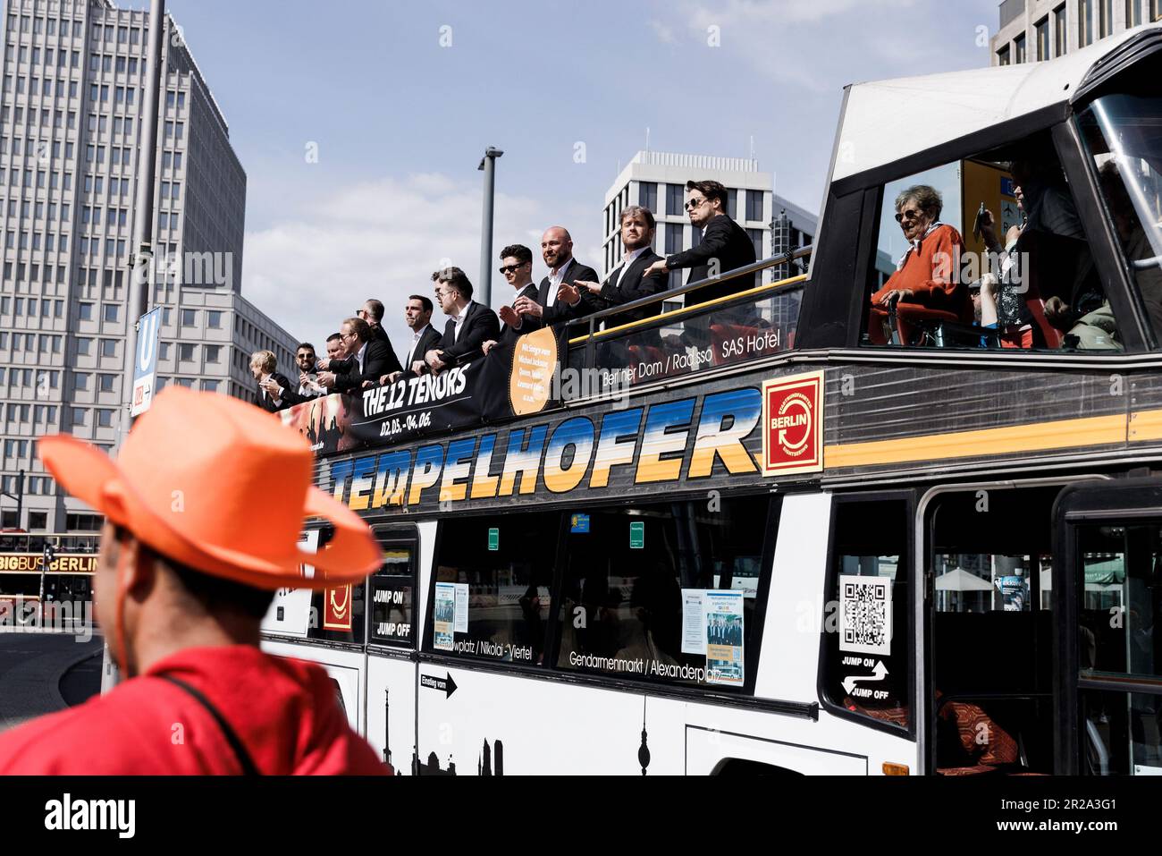 Berlin, Germany. 18th May, 2023. The "12 Tenors" are standing on the ...
