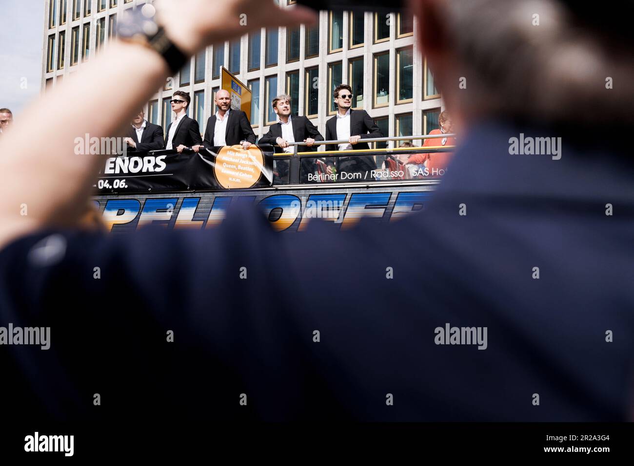 Berlin, Germany. 18th May, 2023. The "12 Tenors" are standing on the ...