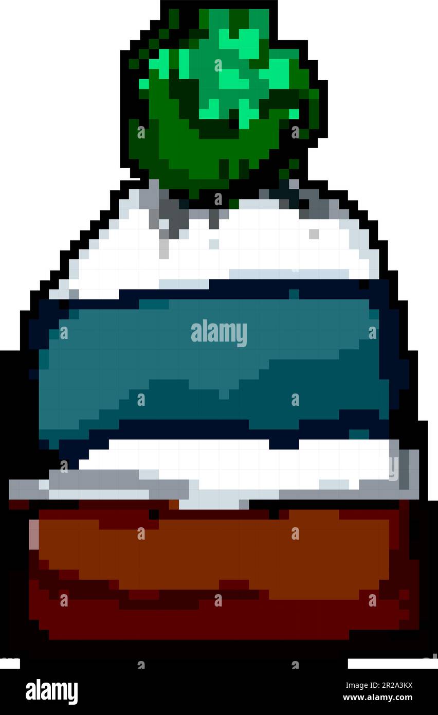 cheerful winter hat man game pixel art vector illustration Stock Vector ...