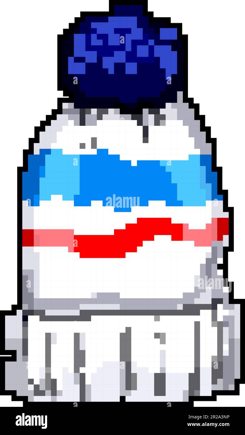 person winter hat man game pixel art vector illustration Stock Vector ...