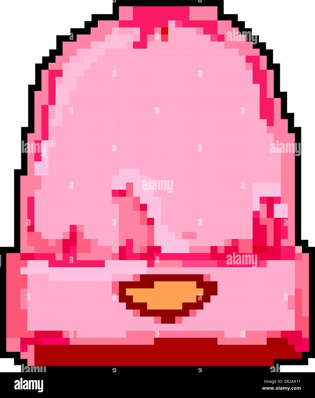 cold winter hat woman game pixel art vector illustration Stock Vector ...