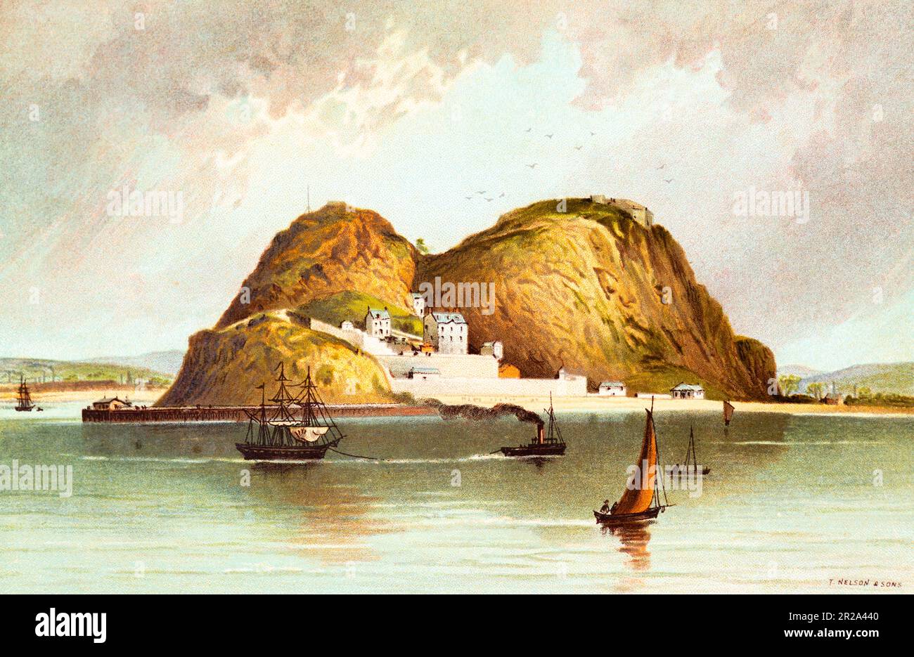 Dumbarton Castle, Firth of Clyde, Scotland, Great Britain, Western ...