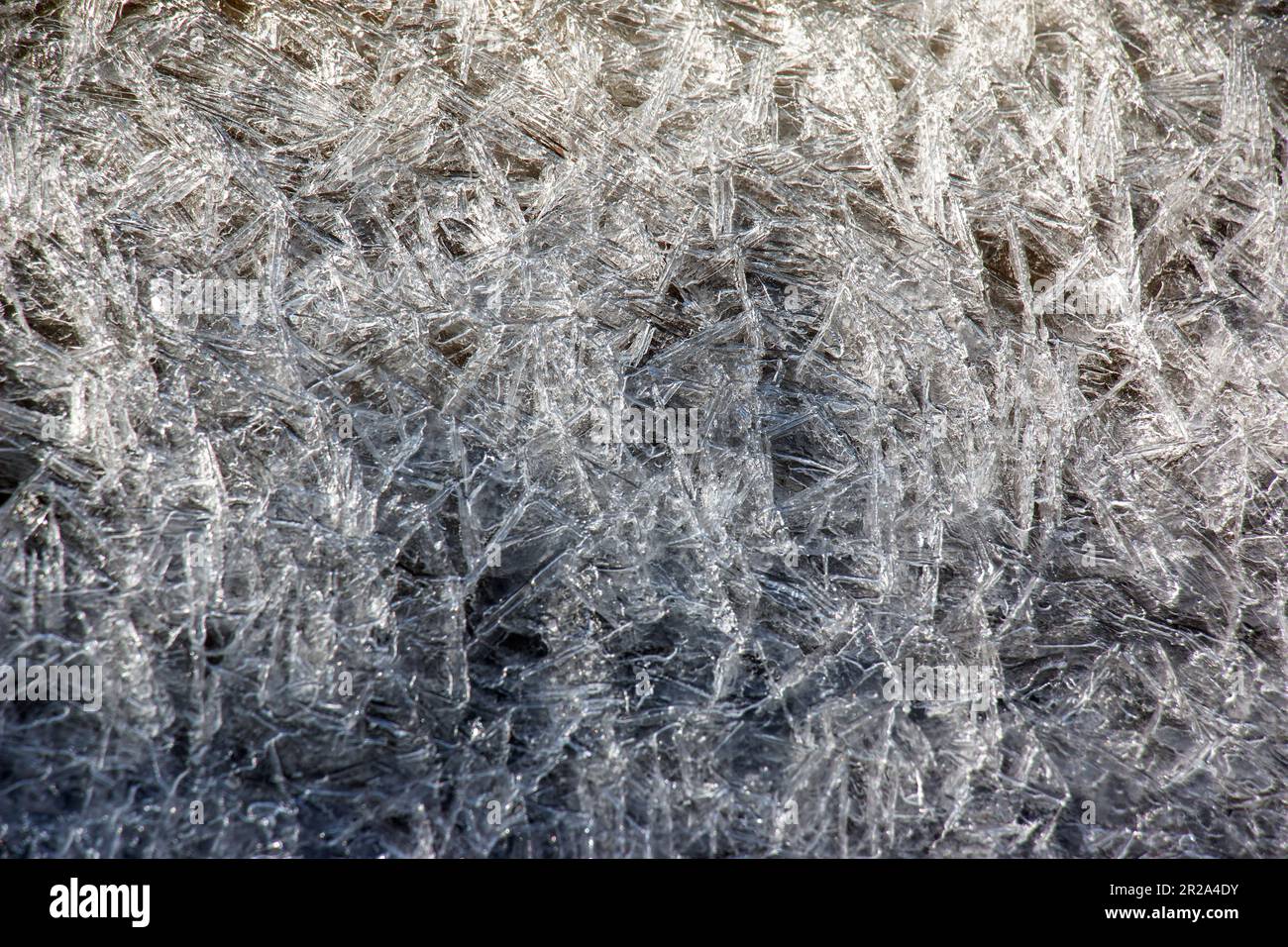 Ice surface of the river. Texture of ice shards. Winter background ...