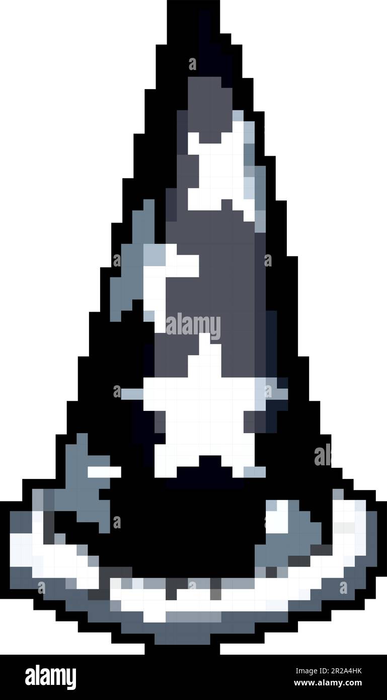 Halloween Wizard Hat Game Pixel Art Vector Illustration Stock Vector Image And Art Alamy