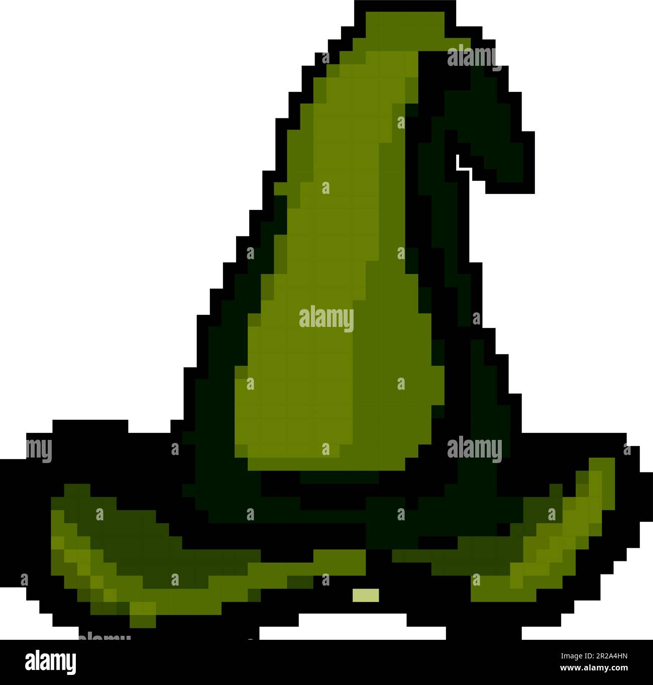 fantasy wizard hat game pixel art vector illustration Stock Vector ...