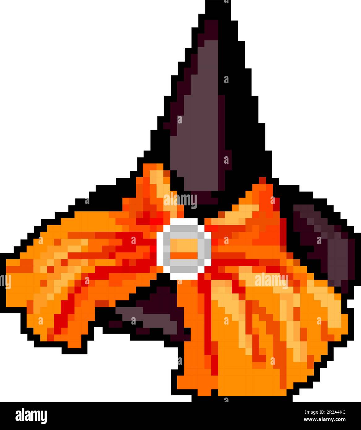 witch wizard hat game pixel art vector illustration Stock Vector Image ...