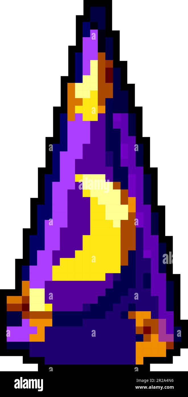 Holiday Wizard Hat Game Pixel Art Vector Illustration Stock Vector Image And Art Alamy