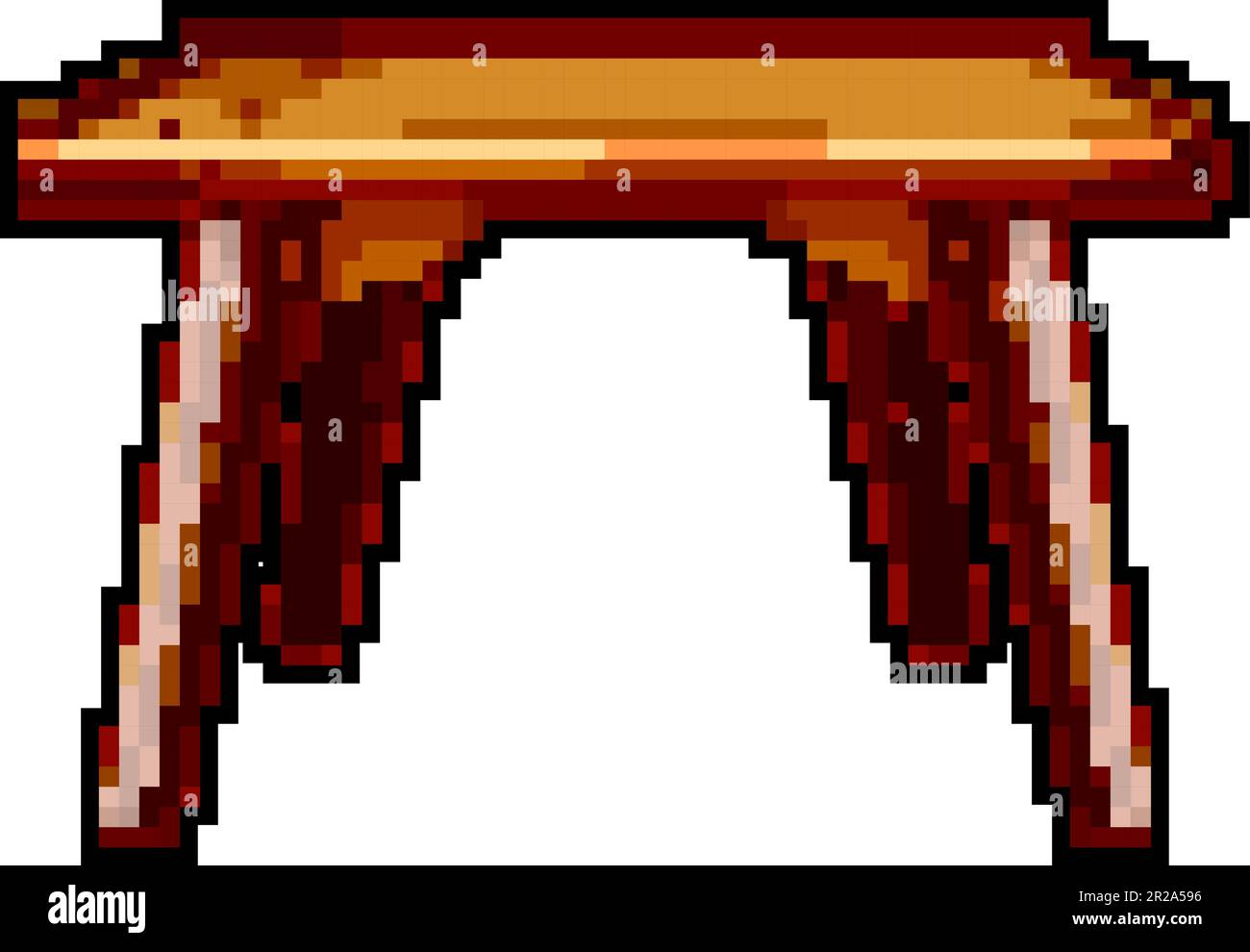 top wood table game pixel art vector illustration Stock Vector Image ...