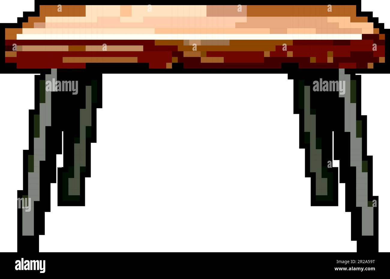 desk wood table game pixel art vector illustration Stock Vector Image ...
