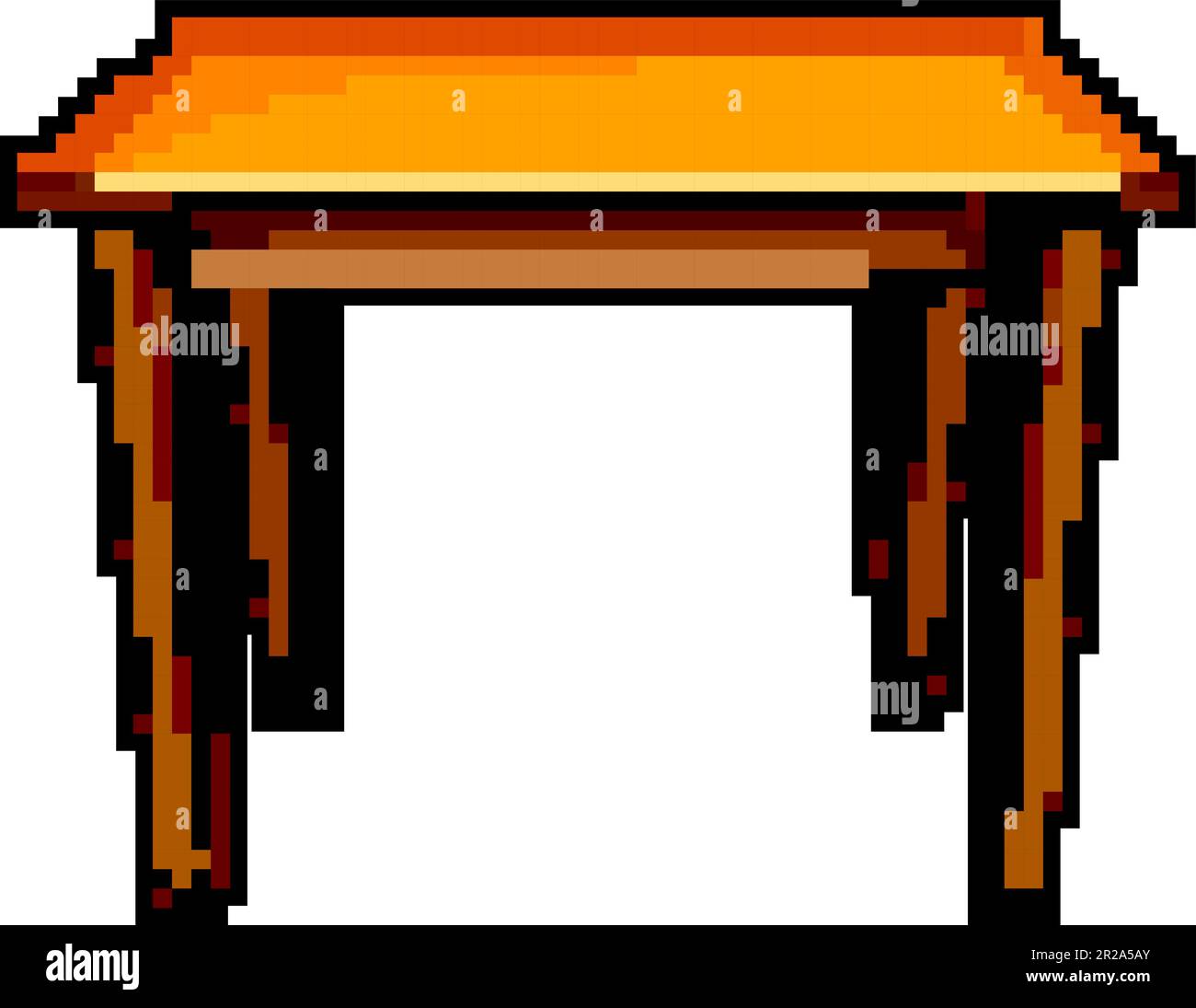 space wood table game pixel art vector illustration Stock Vector Image ...