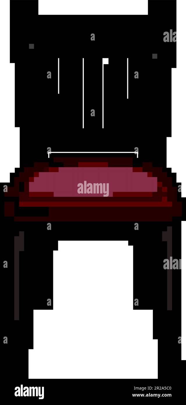 seat wooden chair game pixel art vector illustration Stock Vector Image ...