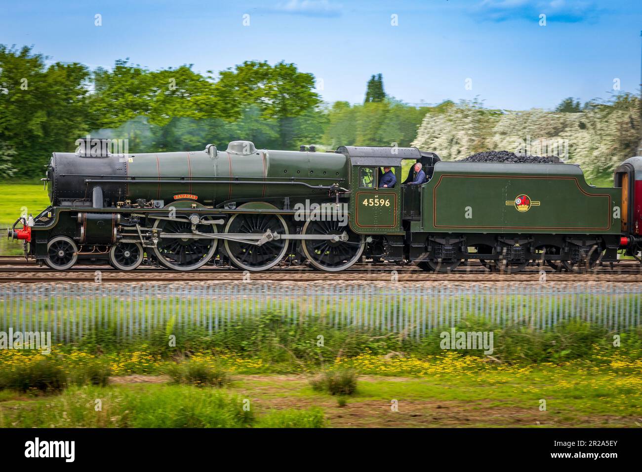 Preserved jubilee class steam locomotive bahamas at speed hi-res stock ...