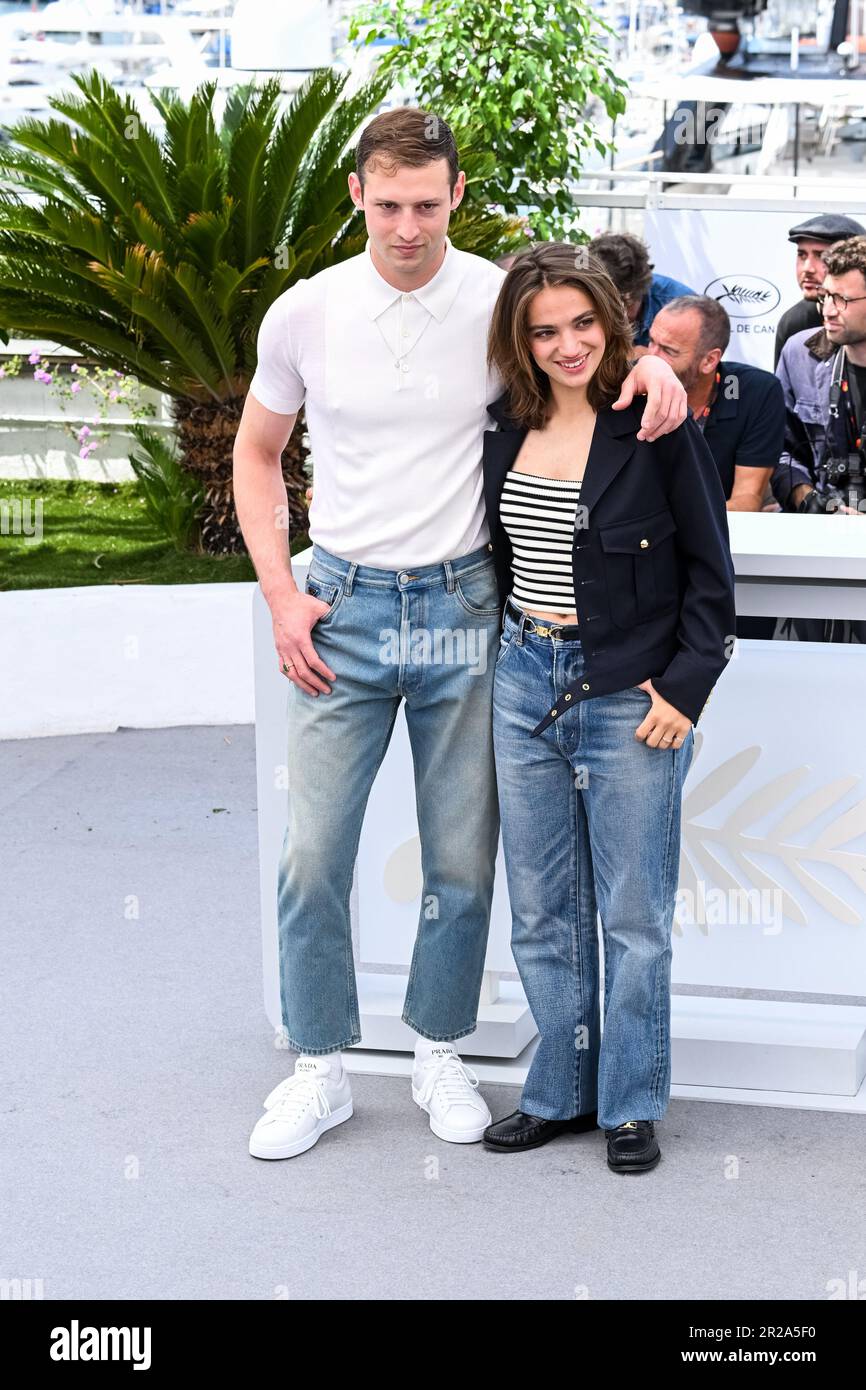 Cannes, France. 18th May, 2023. Tom Mercier, Billie Blain 76th Cannes ...