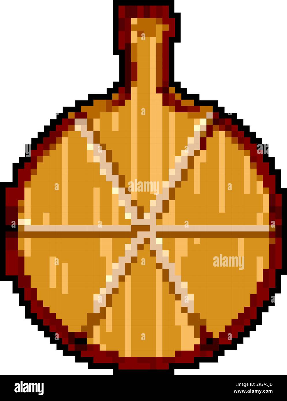 food wooden pizza board game pixel art vector illustration Stock Vector ...