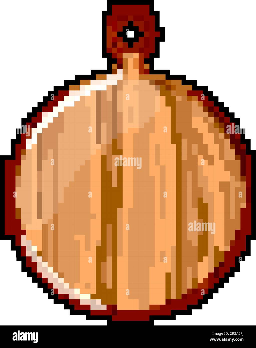 empty wooden pizza board game pixel art vector illustration Stock ...