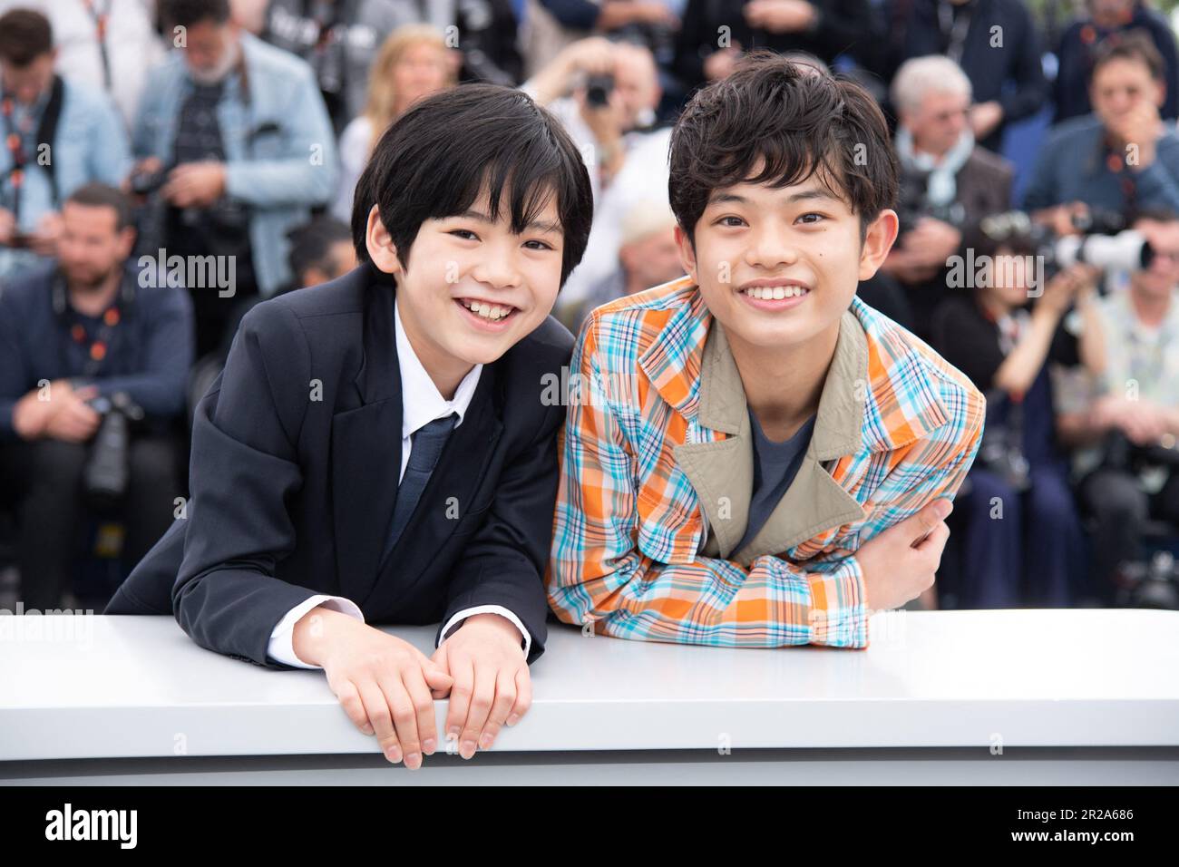 Cannes, France. 18th May, 2023. Hinata Hiiragi and Kurokawa Soya attending the Monster Photocall ...